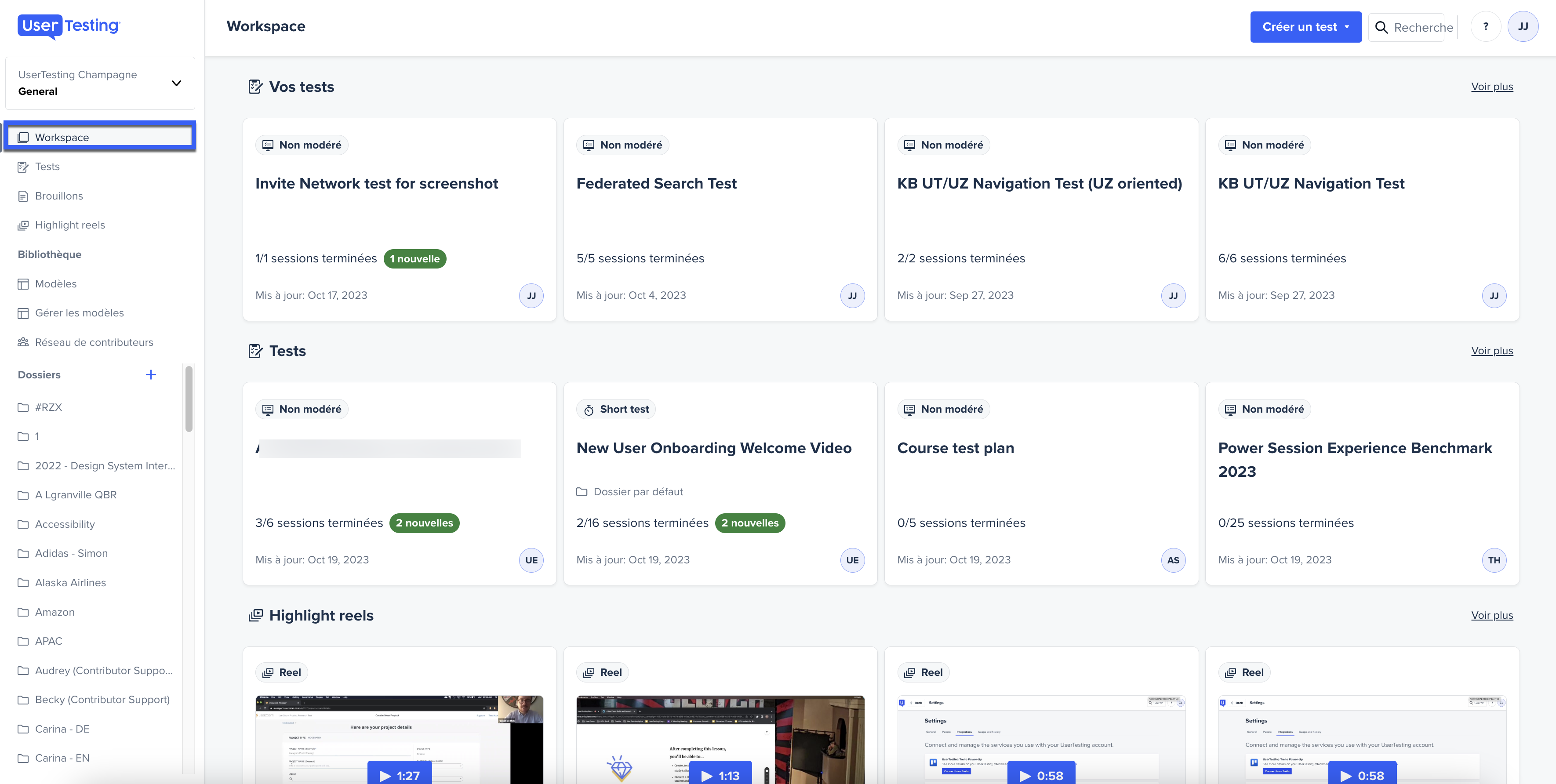 Workspaces: présentation – Knowledge Base Home