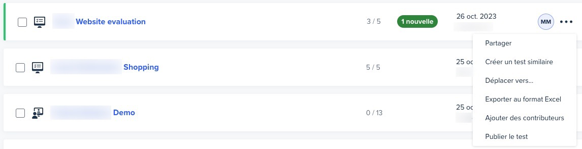 Gérer les tests dans des workspaces – Knowledge Base Home