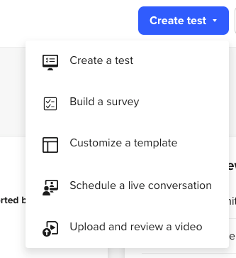 UserTesting Dashboard: Overview – Knowledge Base Home